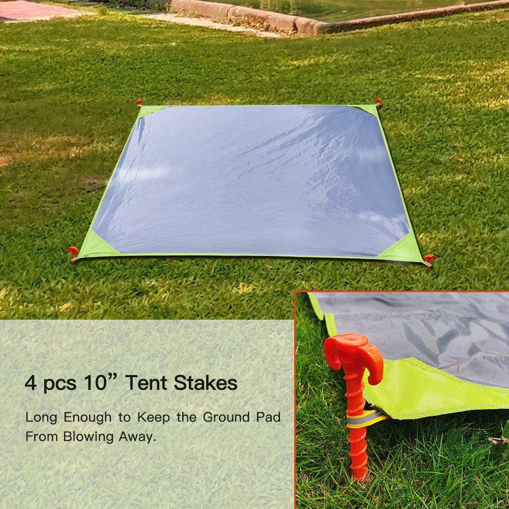 Waterproof Tent Footprint Picnic Mat Beach Blanket Mutifunctional Camping Tarp with Drawstring Bag for Picnic Beach Hiking