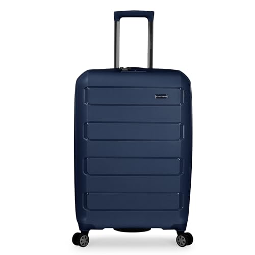 Traveler's Choice Pagosa Indestructible Hardshell Expandable Spinner Luggage, Navy, Check-in Only