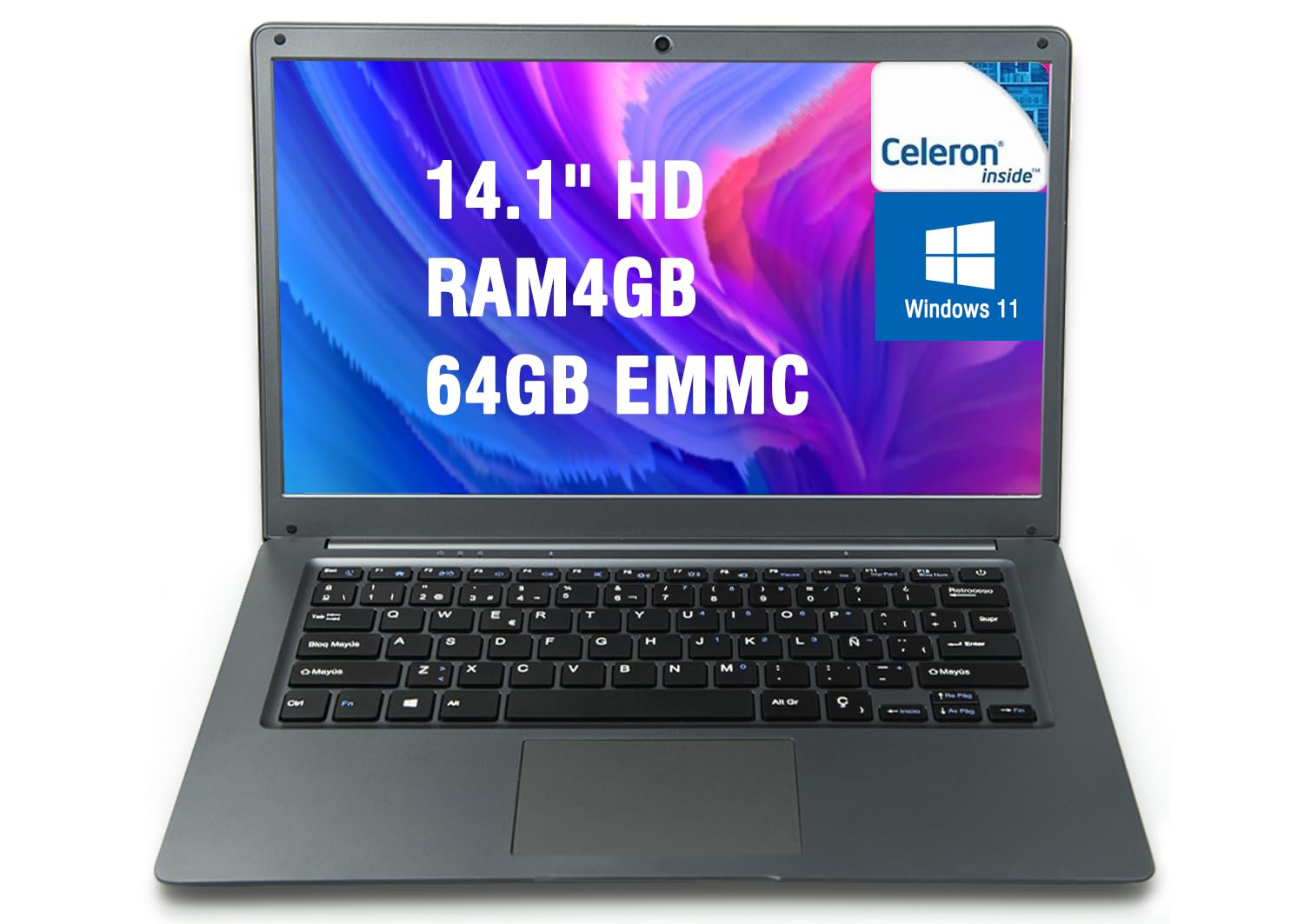 UNXAI 14.1-inch laptop for Intel Celeron N3350 laptop 4GB RAM 64GB storage Student learning computer Business laptop