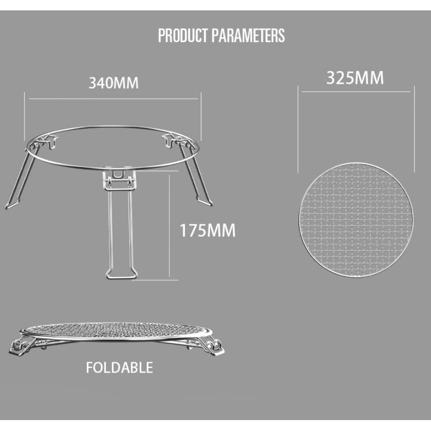 WXBDD BBQ Barbecue Stainless Steel Plate Camping Gridiron Outdoor Cooking Tools Folding Portable BBQ Grill Barbecue Accessories