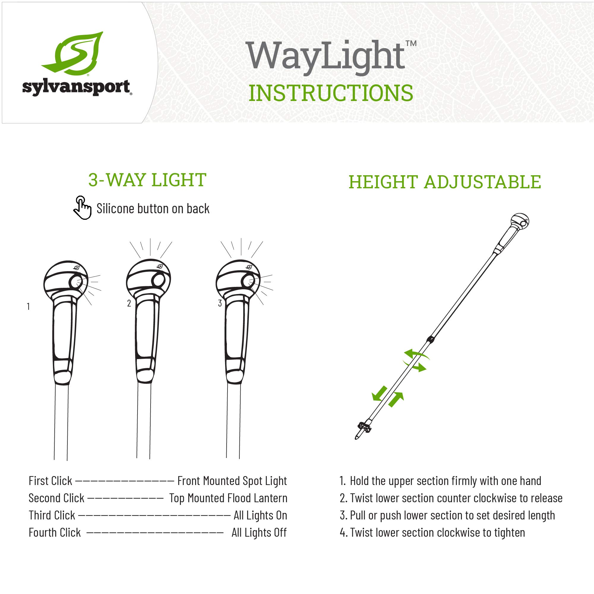 WayLight Multi-Functional Camping LED Light and Trekking Pole