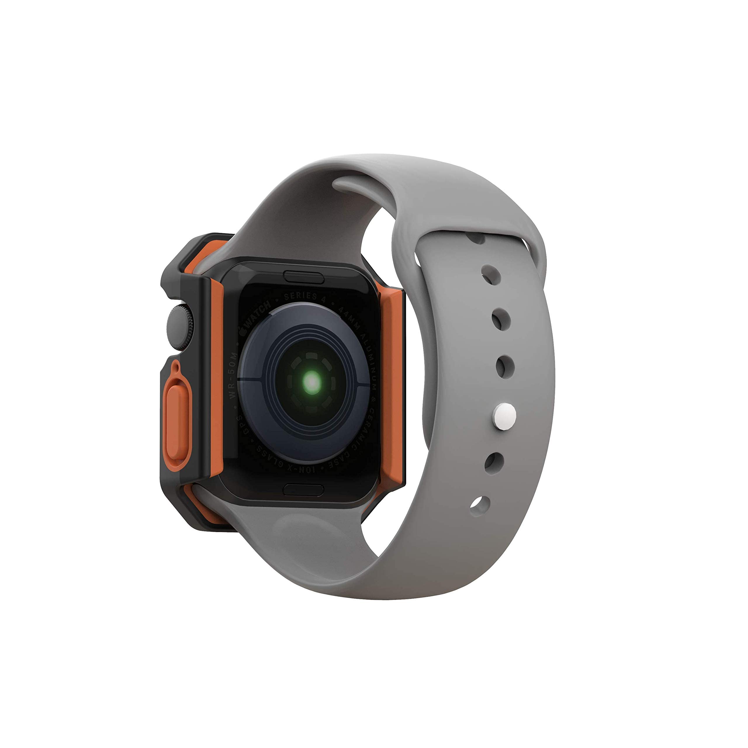 URBAN ARMOR GEAR UAG Compatible Apple Watch Case, 40mm, iWatch Series 6/5/4/SE 2/SE, Civilian Rugged Protective TPU Bumper Case, Black/Orange