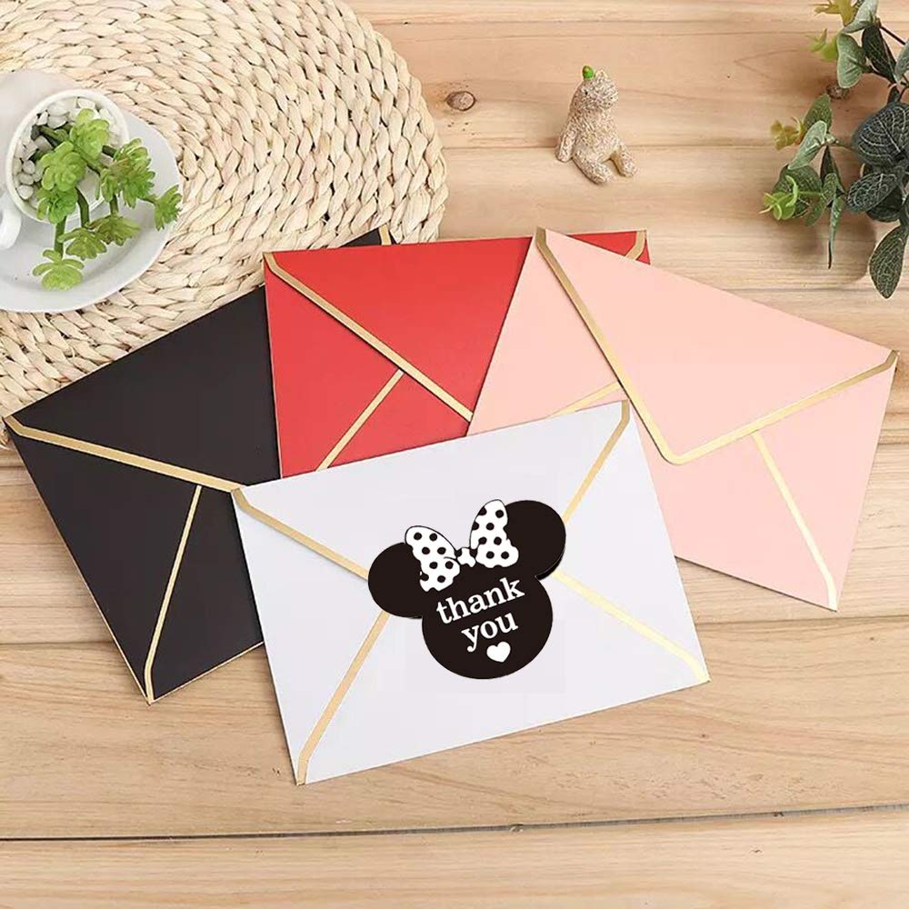 Thank You Stickers,2.38 x 2 inch Mouse Ears Head Labels for Birthday Party,Baby Shower,Card Envelope Seal(320 Labels/Pack)