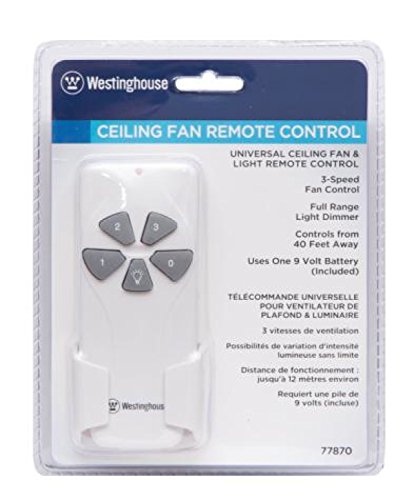 Westinghouse 7787000 Ceiling Fan and Light Remote Control, White