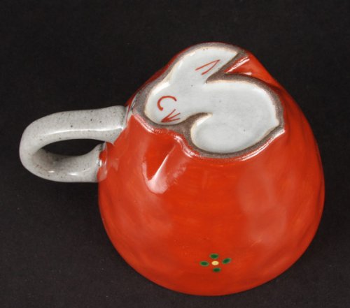 奥川陶器 Okugawa Toki Red Rabbit Mug 392917