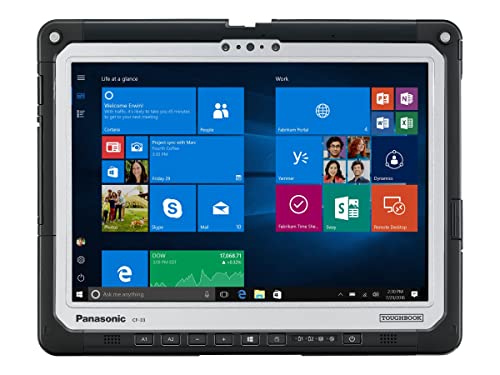 Toughbook Panasonic 33, CF-33, Intel i5-7300U, 12" QHD Touch, 16GB RAM, 512GB SSD, Webcam, 8MP Rear Camera, 2D Barcode Reader, Fingerprint, Dual Pass, Keyboard, Win 10 Pro (Renewed)
