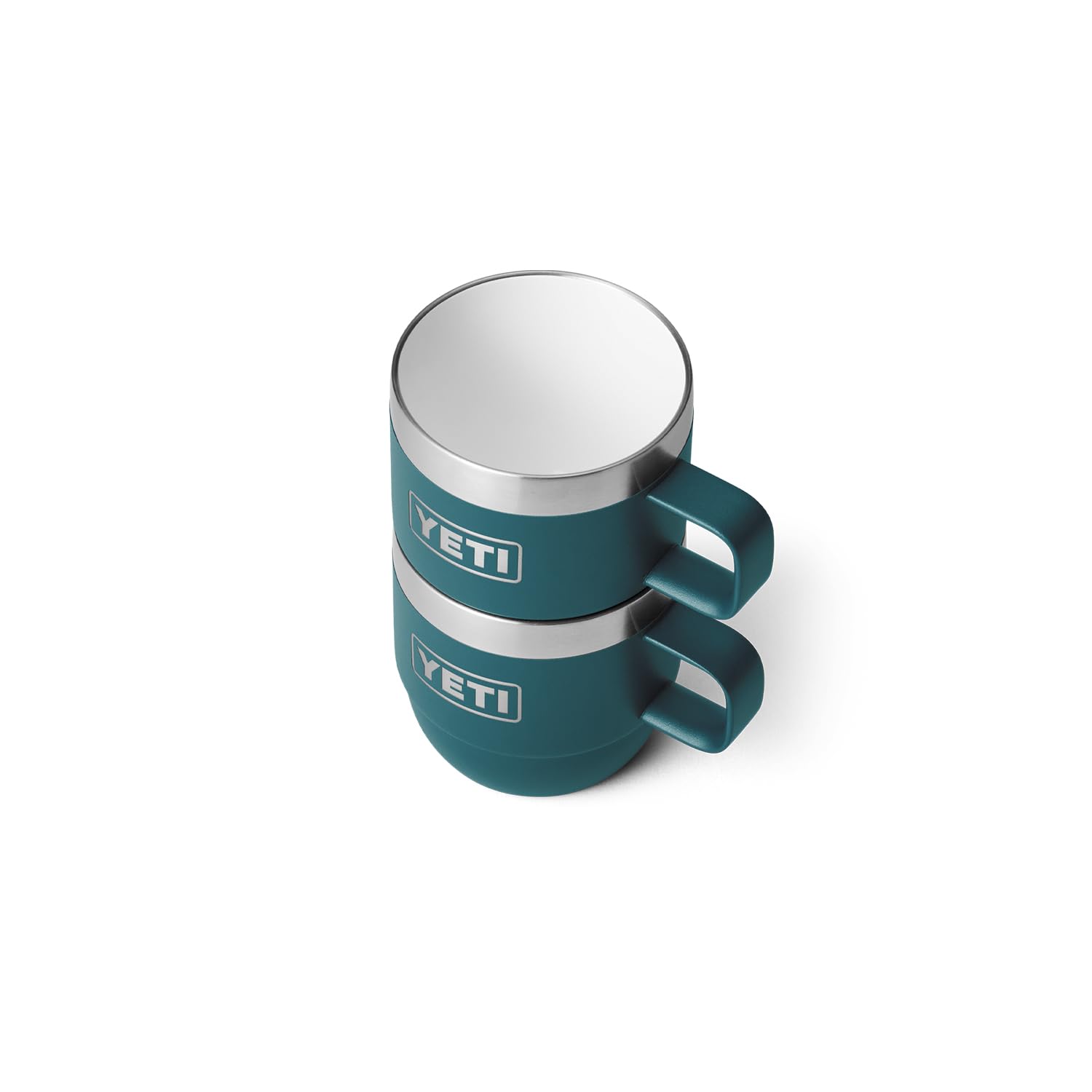 YETI Rambler 6 oz Stackable Mug, Stainless Steel, Vacuum Insulated Espresso/Coffee Mug, 2 Pack, Camp Green