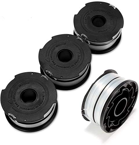 V VONTOX Dual String Trimmer Replacement Spool, Suitable for Black+Decker GH710 GH700 GH750, (36FT/ 0.065 in+11M/1.65MM Replacement Line Spool) (4 Pack)