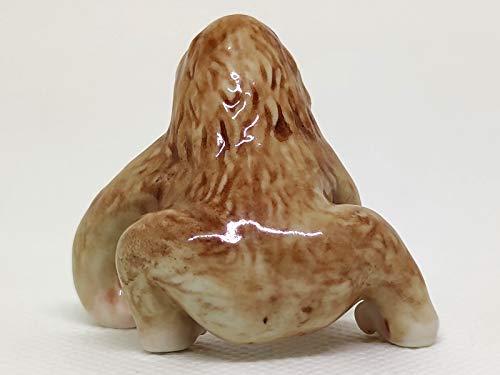 SSJSHOP Gorilla Dollhouse Miniature Figurines Hand Painted Ceramic Animals Collectible Gift Home Garden Decor,