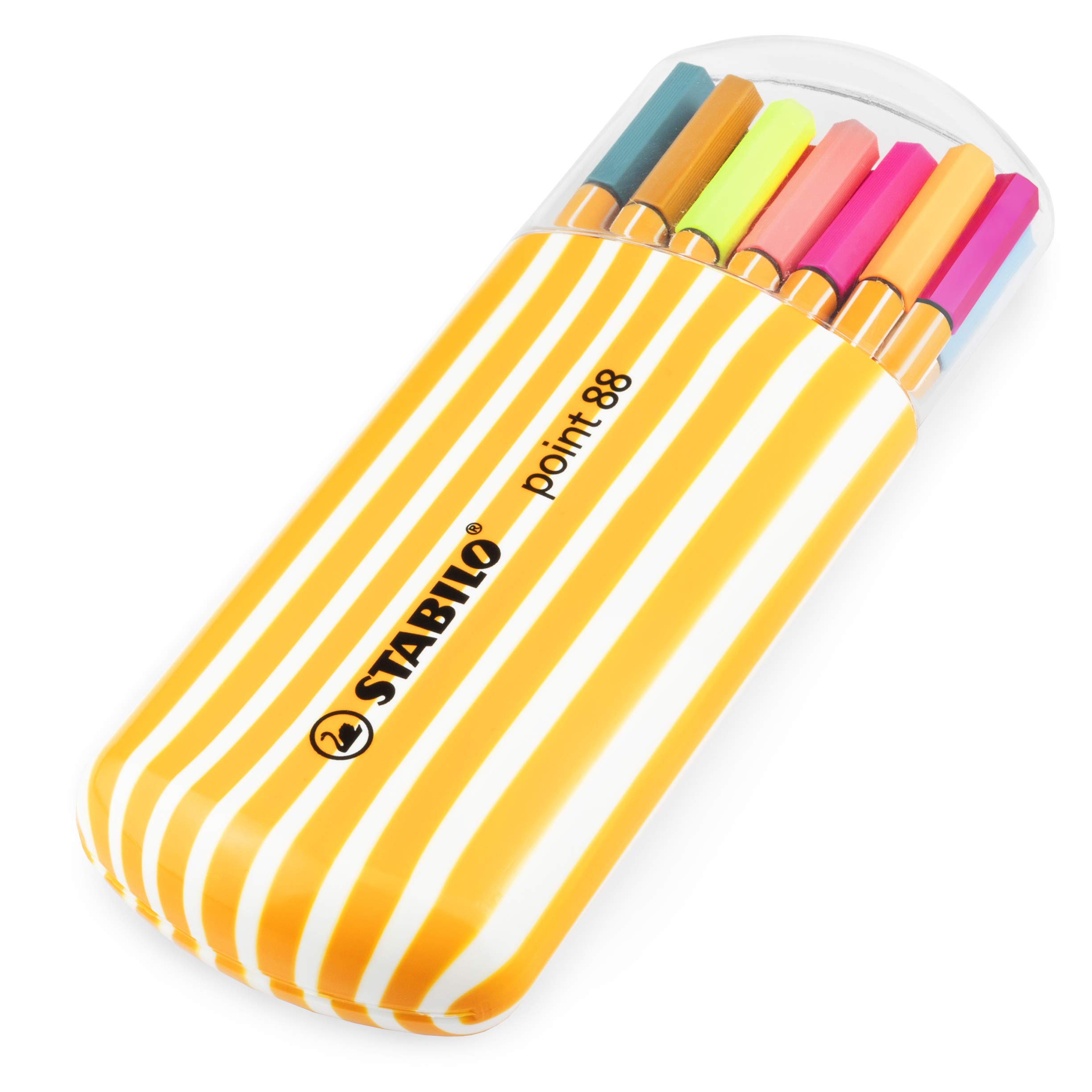 STABILO Point 88 Fineliner - 0.4mm Line - Zebrui Set - Assorted Wallet of 20 Colours - Includes 5 Neon Colours