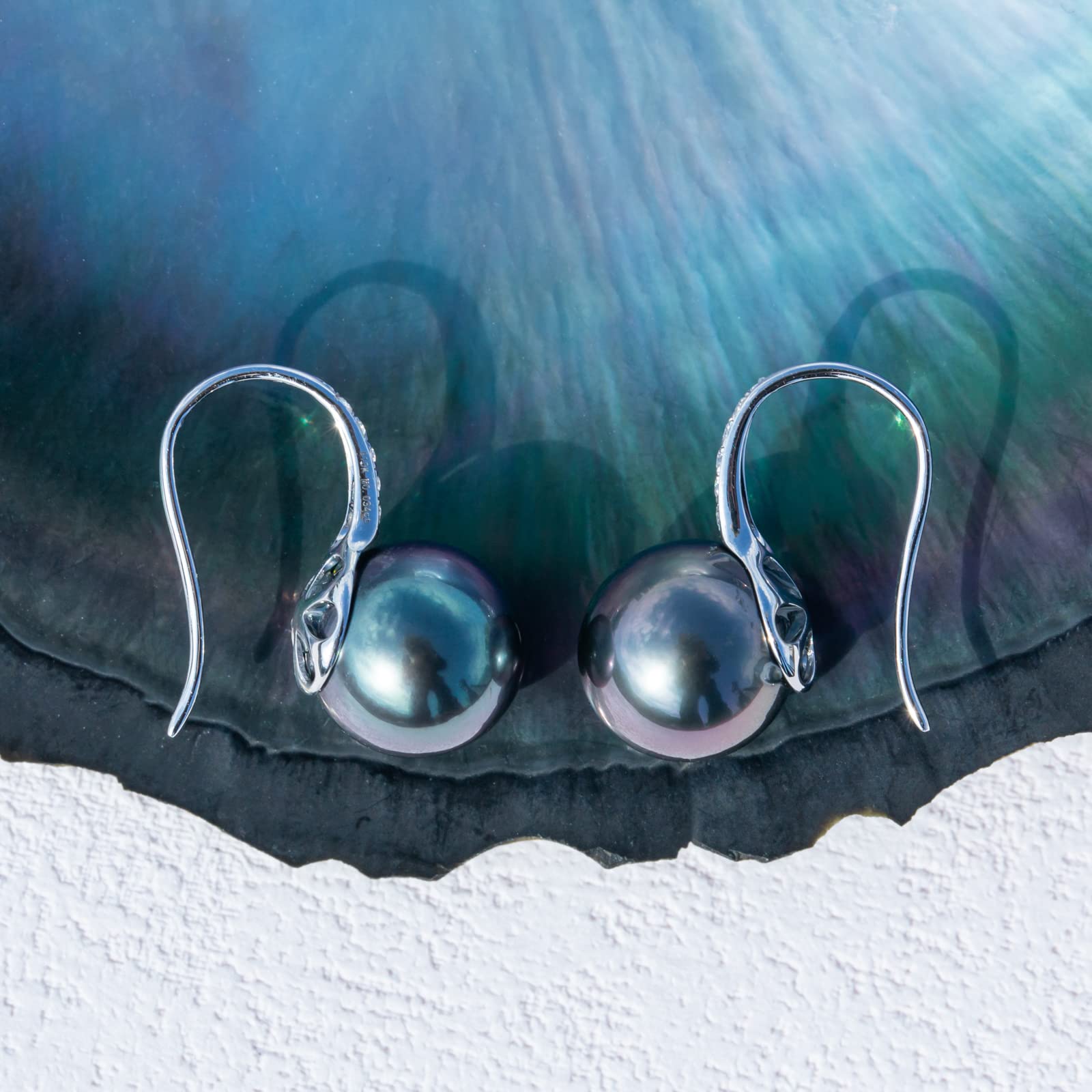 Tahitian Black Pearl Earrings