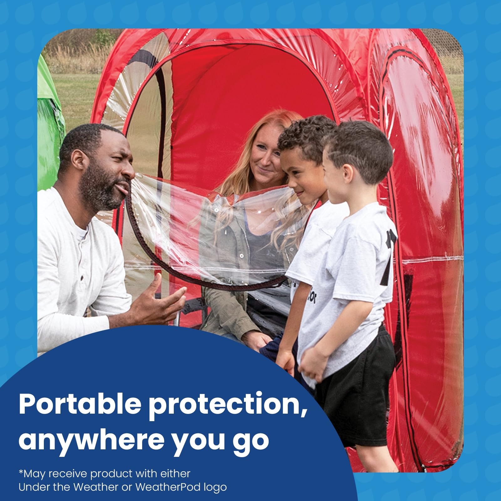 WeatherPod Large 1-Person Pod – Pop-Up Weather Pod, Protection from Cold, Wind and Rain - Black