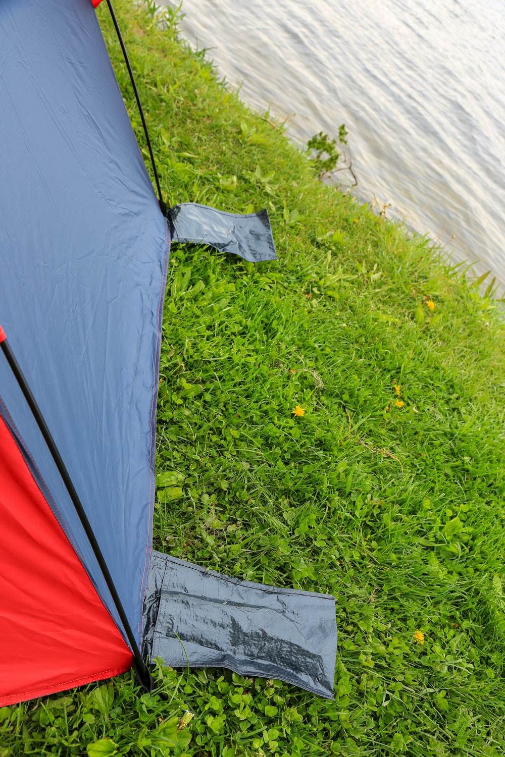 Tahoe Gear Cruz Bay Polyester Summer Sun Shelter and Beach Shade Tent Canopy, withstands Light Rain and Winds up to 25 Miles per Hour, Coral Red