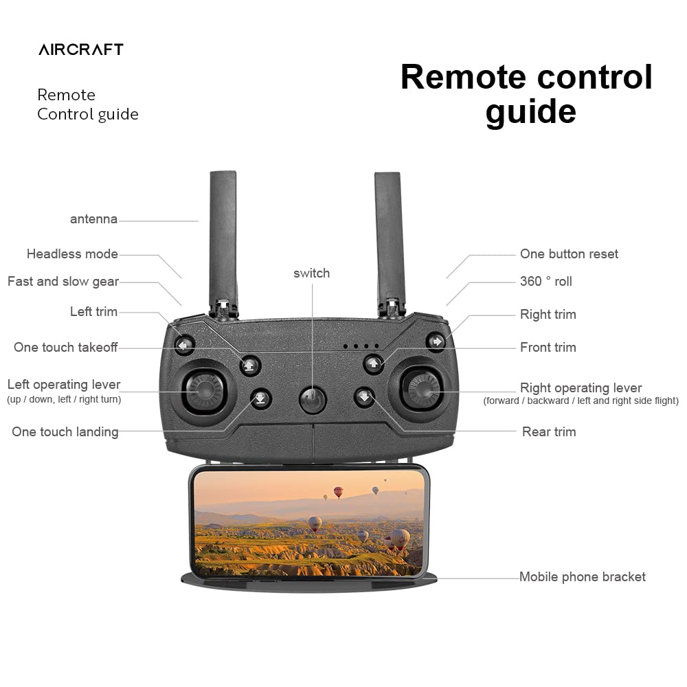 UAV, Drone, Obstacle Avoidance Helicopter, 4K HD Aerial Photography Remote Control Aircraft, Induction Height Fixing Aircraft, with Dual Cameras, Dual Batteries