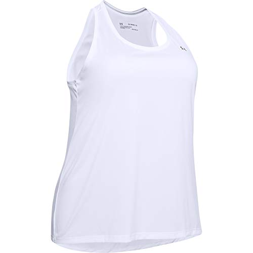 Under Armour Tech Tank - Solid, White (100)/Metallic Silver, 3X