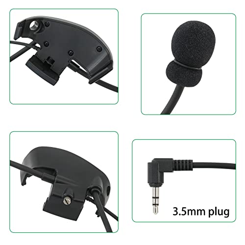 TSVISIONCORE Microphone & PTT for Howard Leight Impact Sports Noise Cancelling Headphones Airsoft (Black)