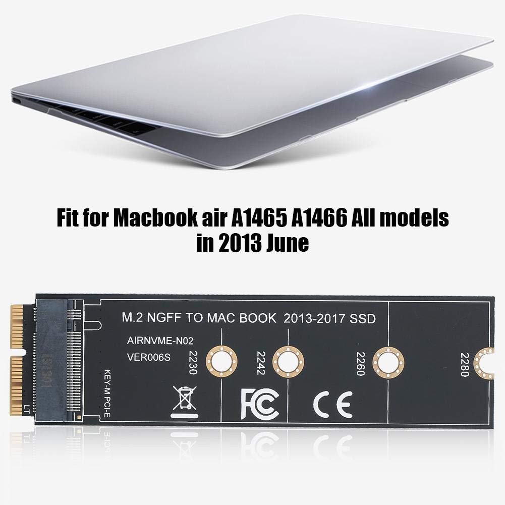 Zopsc M.2 NGFF Card Solid State Drive Adapter SSD Adapter Card for MacBook Air in 2013-2017 PCIE3.0 Adopt Electronic Components
