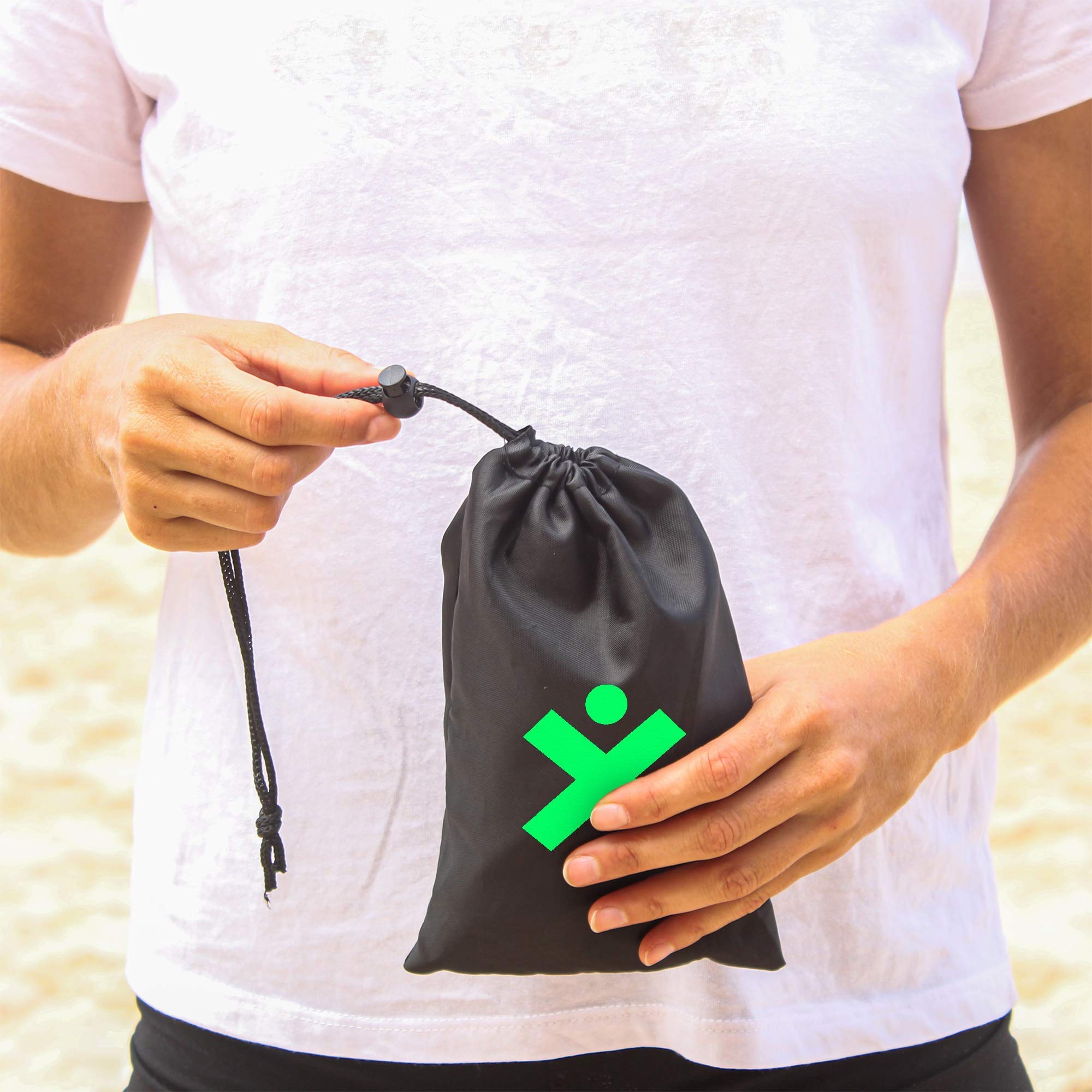 Volleyball Training Equipment 'VolleyPal' Volleyball Rebounder Engineered w/ Neoprene 3000X Technology Fabric & All Around Stitched-Edges. Improve Your Overhand Serving (Black & Green)
