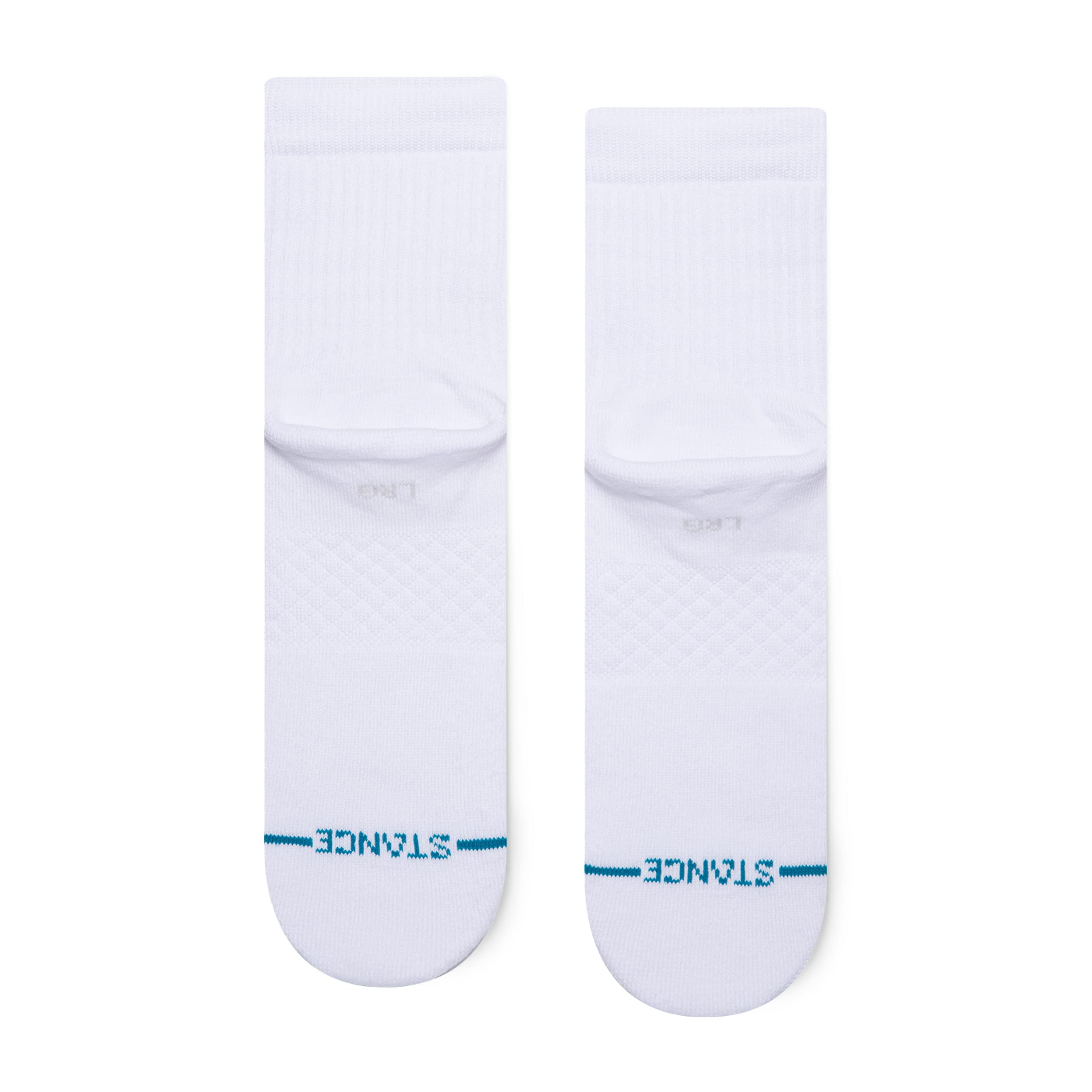 Stance mens Quarter Logoman St Qtr Socks, White, Small-Medium US