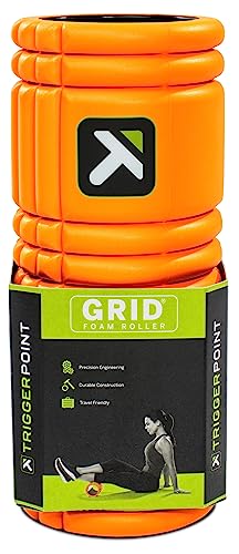 TriggerPoint GRID Foam Roller with Free Online Instructional Videos, Original (13-inch), Orange