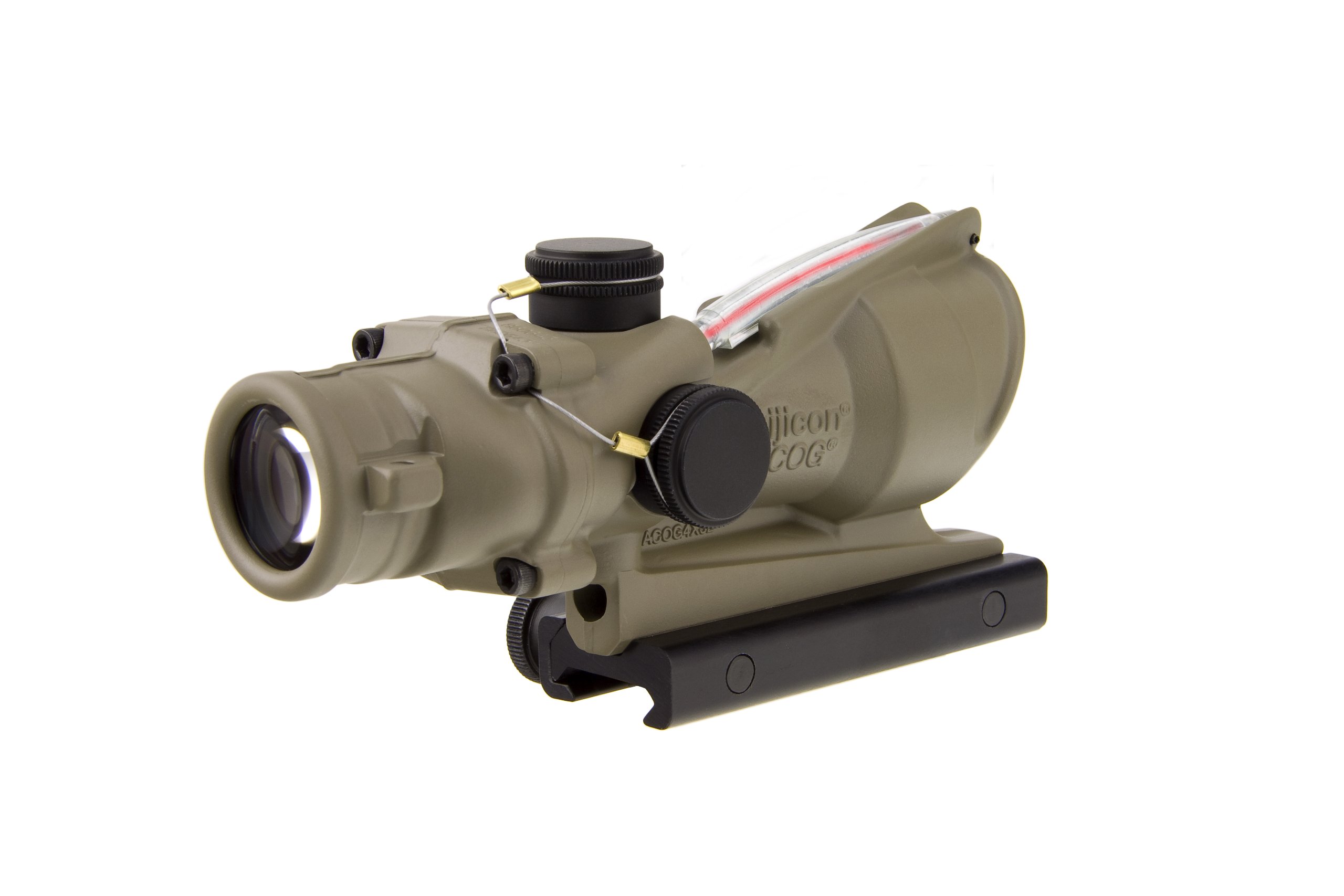 Trijicon ACOG TA31-D-100310 4x 32 Dual Illuminated Red Chevron .223 BAC Reticle Scope, Dark Earth