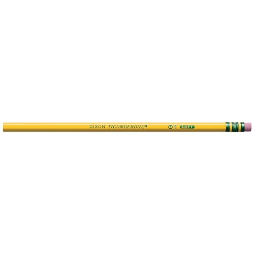 Ticonderoga Wood-Cased Pencils, Unsharpened, 2 HB Soft, Yellow, 12 Count