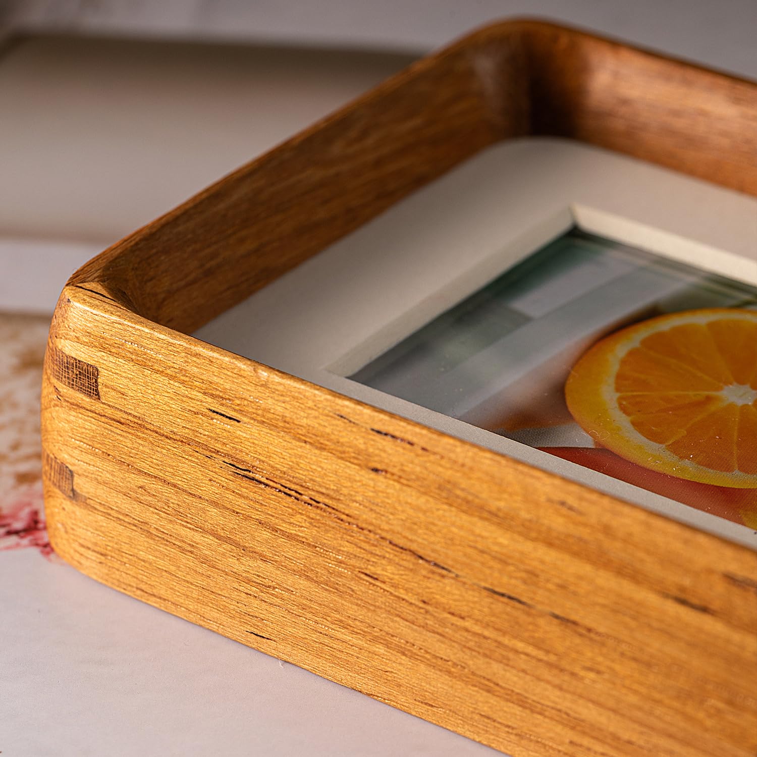 Youncewooder 3x4 Natural Teak Wood Picture Frame - Displays 2x3 Photos with Mat | Rustic Handmade Small Tabletop Frame for Baby Newborn Gift,Gifts for Baby Keepsakes, Wedding