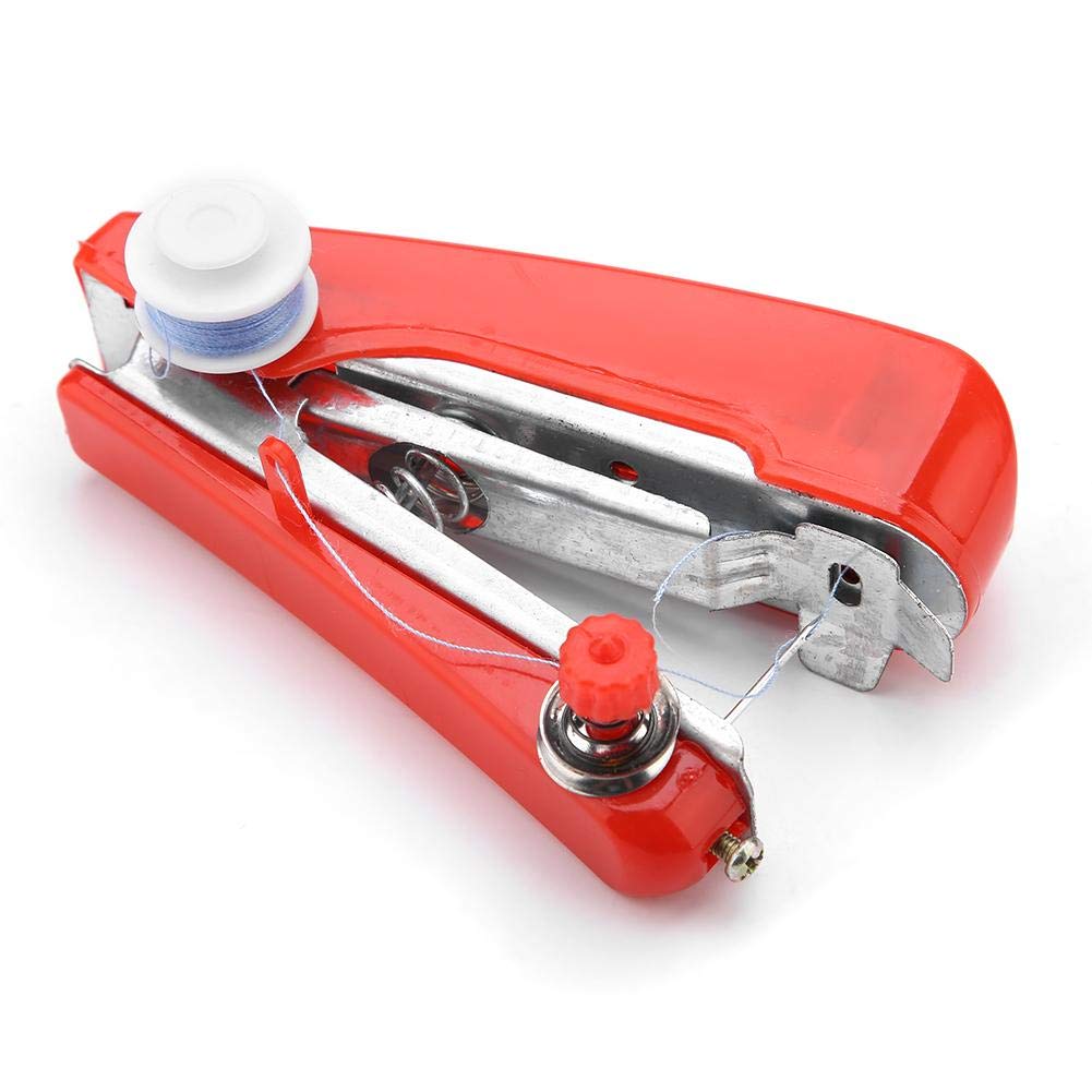 Sewing Machine,Handheld Sewing Machine Mini Portable Stitch Manual Sewing Machine for Home Travel Use Mini Portable Sewing Machine(Plastic +