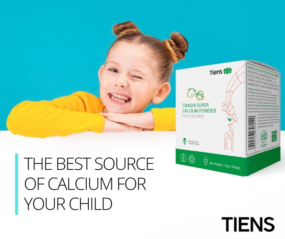 Tiens Super Calcium Powder for Kids - Children's Calcium Supplement, Kid-Friendly Calcium Powder to Ensure Strong Bones
