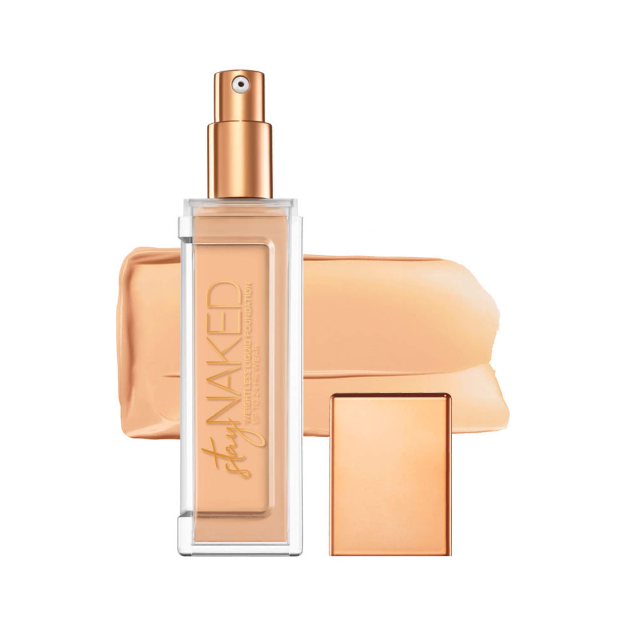 Urban Decay Stay Naked Weightless Liquid Foundation (20NN - Fair Neutral - Neutral Undertone), Waterproof Face Makeup, Buildable Medium Coverage with No Caking, Real-Skin Matte Finish - 1 fl oz