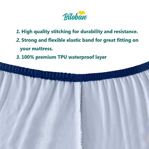 Square Pack N Play Fitted Sheets (for Square Play Yard), Perfect for New Room2 / TotBloc Portable Playard, 2 Pack, Ultra Soft Cotton Surface, Fitted Playpen Sheet, Navy Blue,Waterproof