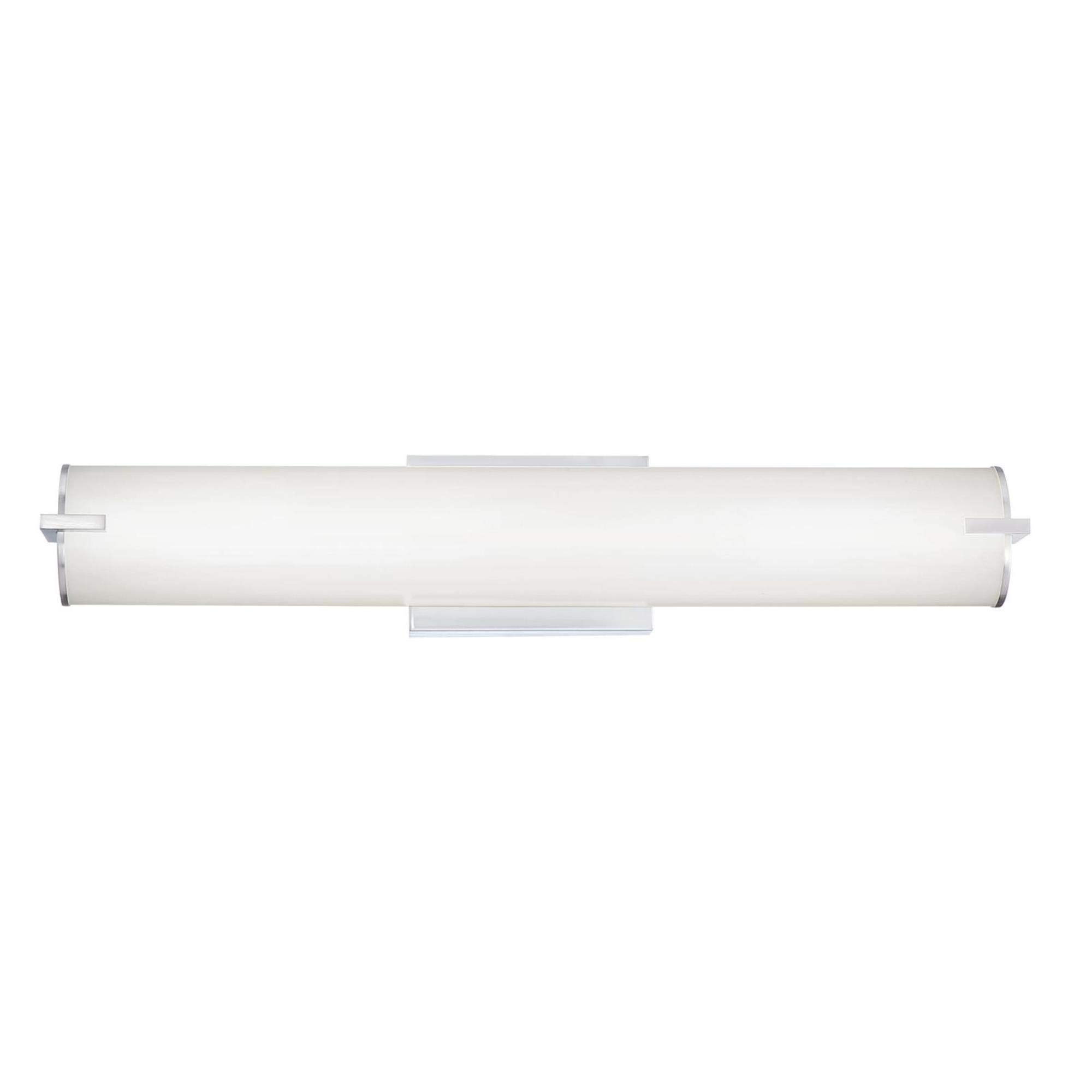Westinghouse 6112100 Transitional One-Light, 25 Watt Dimmable LED Indoor Wall Light with Color Temperature Selection Brushed Nickel Finish, White Frosted Shade