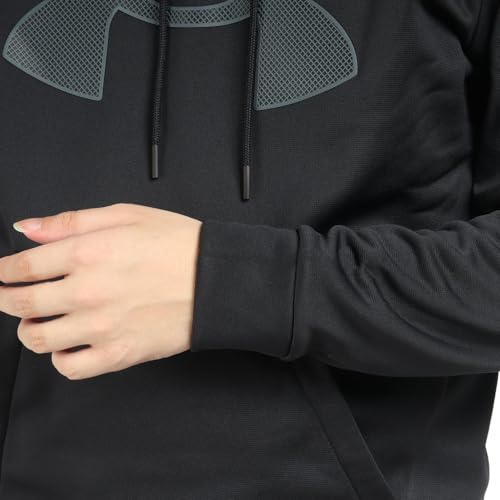 Under Armour Mens Big Logo ArmourFleece Hoodie, (001) Black/Black/Pitch Gray, 3X-Large