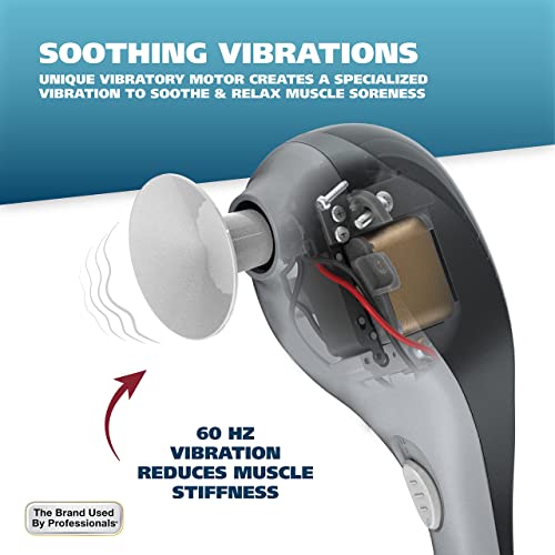 Wahl All Body Corded Light Soothing Vibratory Massager with 4 Attachment Heads - 2 Massaging Speeds - Massage Tools for Back, Foot, Neck, and Leg Massage β FSA Eligible - Model 4120-600
