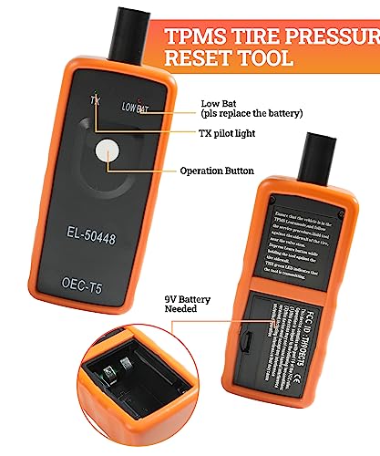 Zlirfy Universal TPMS Relearn Tool,System Programming Training,OEC-T5 Tire Pressure Monitor System Activation Tool,Automotive Tire Sensor Reset Tool,EL-50448 TPMS Reset Tool
