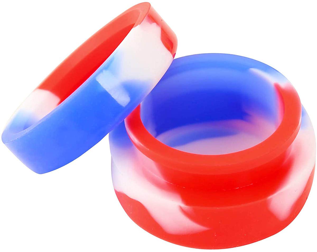 Yullmu 5ml Silicone Container Non-Stick Food Grade Oil Wax Concentrate Jars 20pcs (The Color is Random)