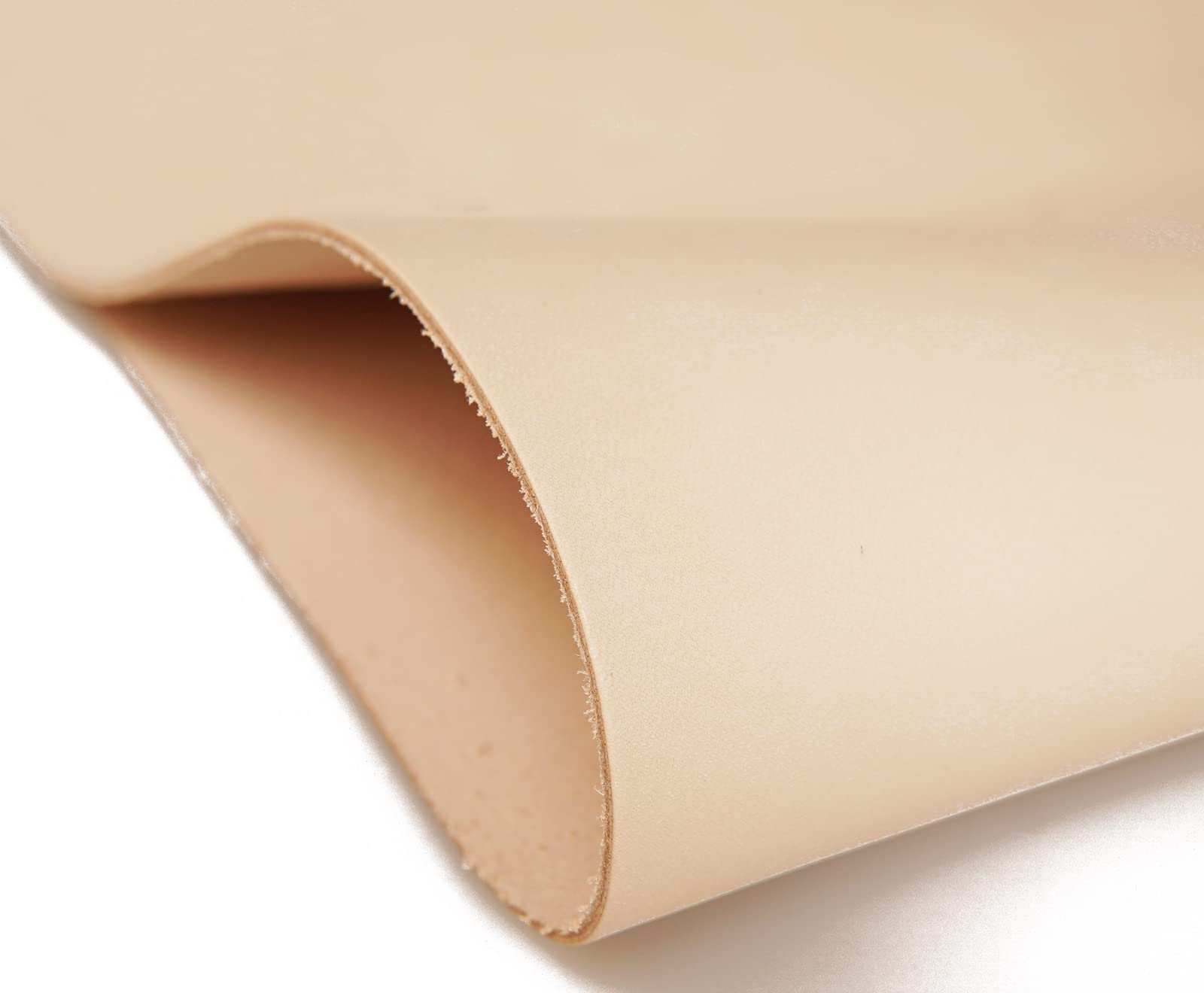 Vegetable Tanned Leather Sheets for Crafts (3.5-4.0oz | 1.5mm Thickness) Full Grain Tooling Leather Thick Cowhide Crafting Leather (Creamy-1.5mm, 12"x12")