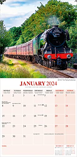 Steam Train Calendar - Calendars 2023 - 2024 Wall Calendars - Steam Trains 16 Month Wall Calendar by Avonside