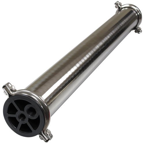 Stainless Steel Membrane Housing 4 x 40 1/2 Feed | Metal Reverse Osmosis Membrane Housing