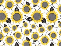 Tissue Paper with Designs - Floral Tissue Paper For Gift Wrapping 24 Decorative Sheets 20" x 30" (SUNFLOWERS)