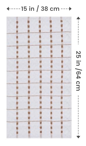 Utopia Towels Kitchen 12 Pack, 15 x 25 Inches, 100% Ring Spun Cotton Super Soft and Absorbent Linen Dish Towels, Tea Bar Set (Brown)