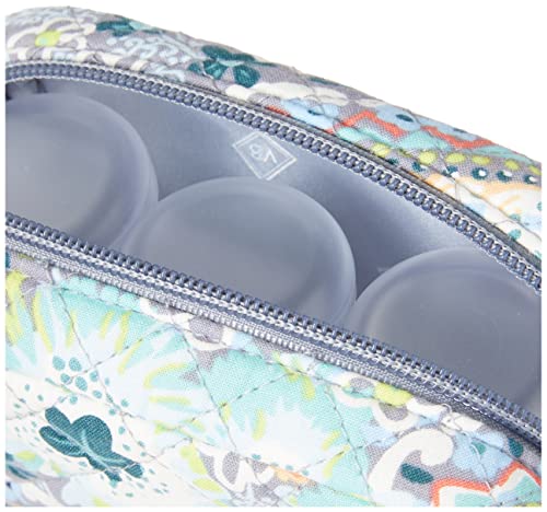 Vera Bradley Women's Cotton Deluxe Travel Pill Organizer, Citrus Paisley - Recycled Cotton, One Size
