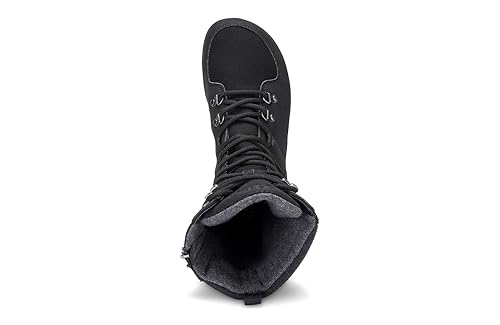 Xero Shoes Women's Mika Boots β Winter & Snow Boots for Women, Barefoot Shoes, Zero Drop Heel, Cold-Weather Waterproof Boots β Black, Size 9