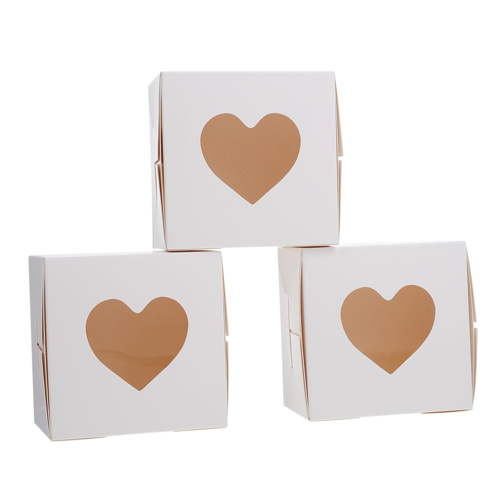 ULTECHNOVO 20pcs Boxes Cake Box Cake Storage Container Valentines Day Cupcake Dessert Containers Cupcake Cake Carrier Mini Paper Food Containers Muffin Carrier Gift Bridesmaid White Cardboard