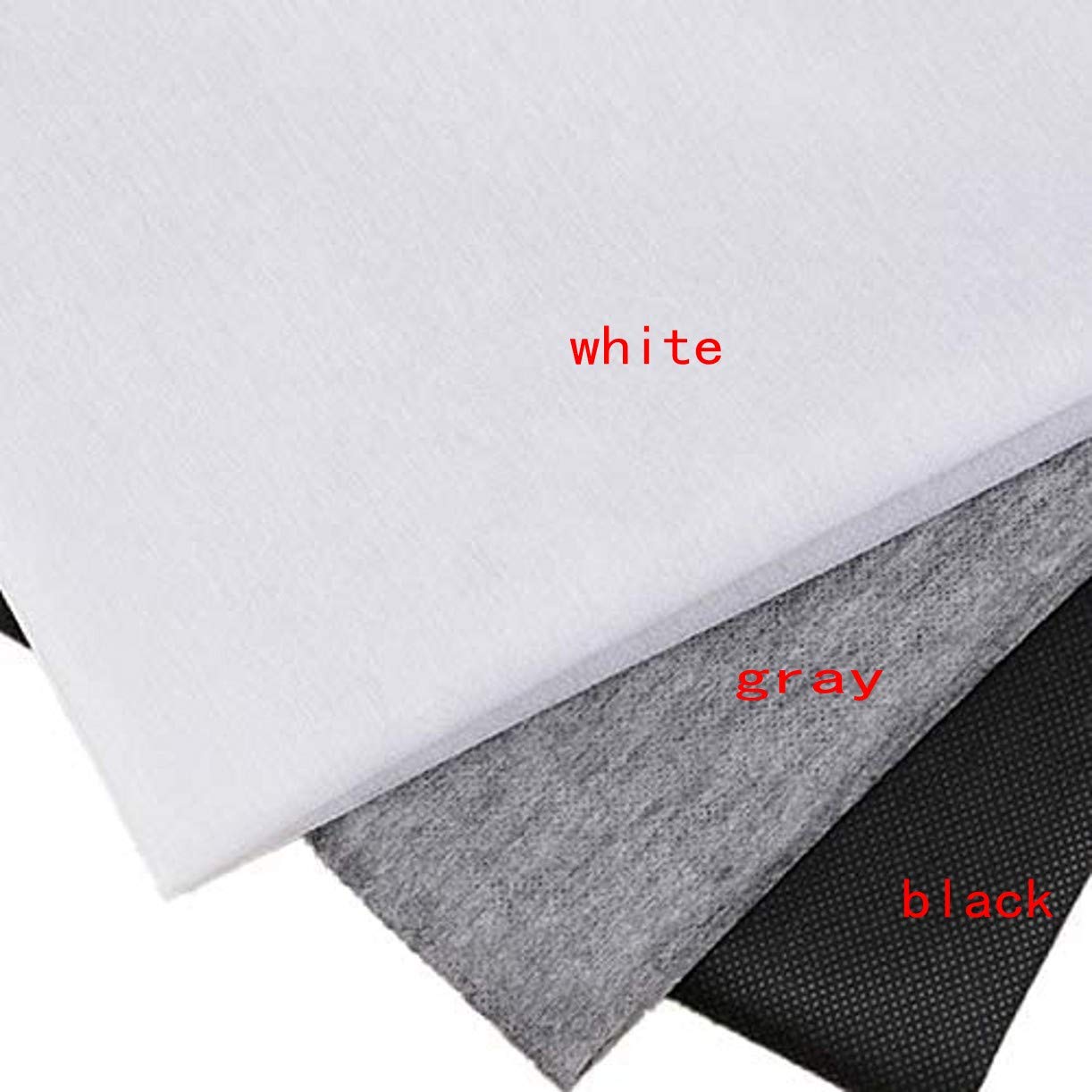 WellieSTR ( Black 5.5 Yards Iron on Interfacing Non-Woven Light Weight 40" Wide Single-Sided Fusible Shipped for DIY Ideas
