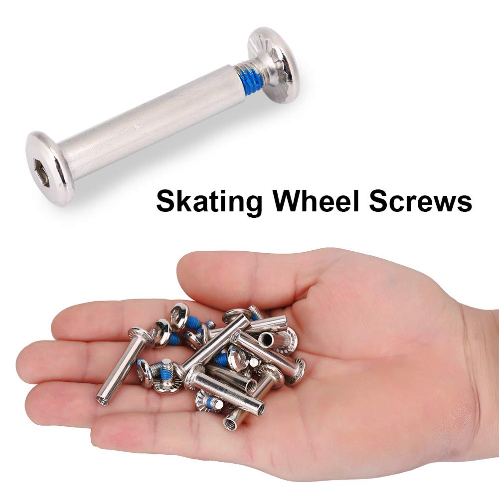 VGEBY1 10Pcs Skating Screws, Durable Rugged Inline Skate Replacement Skating Screws Children Adults Skates Wheel Axles Hardware Accessory(31 mm)