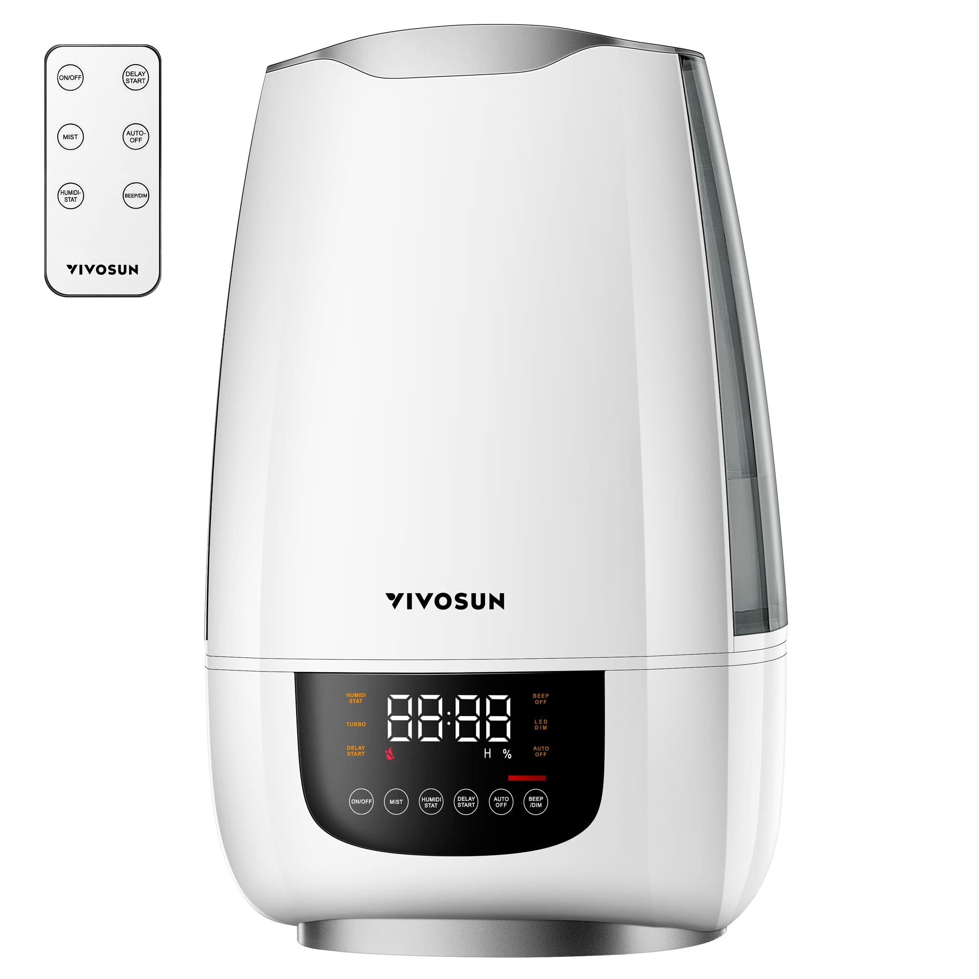 VIVOSUN Cool Mist Humidifier, 6L Quiet Ultrasonic Humidifier for Bedroom (Customized Humidity, Remote Control, Sleep Mode & Auto Shut Off, 360° Nozzle) White