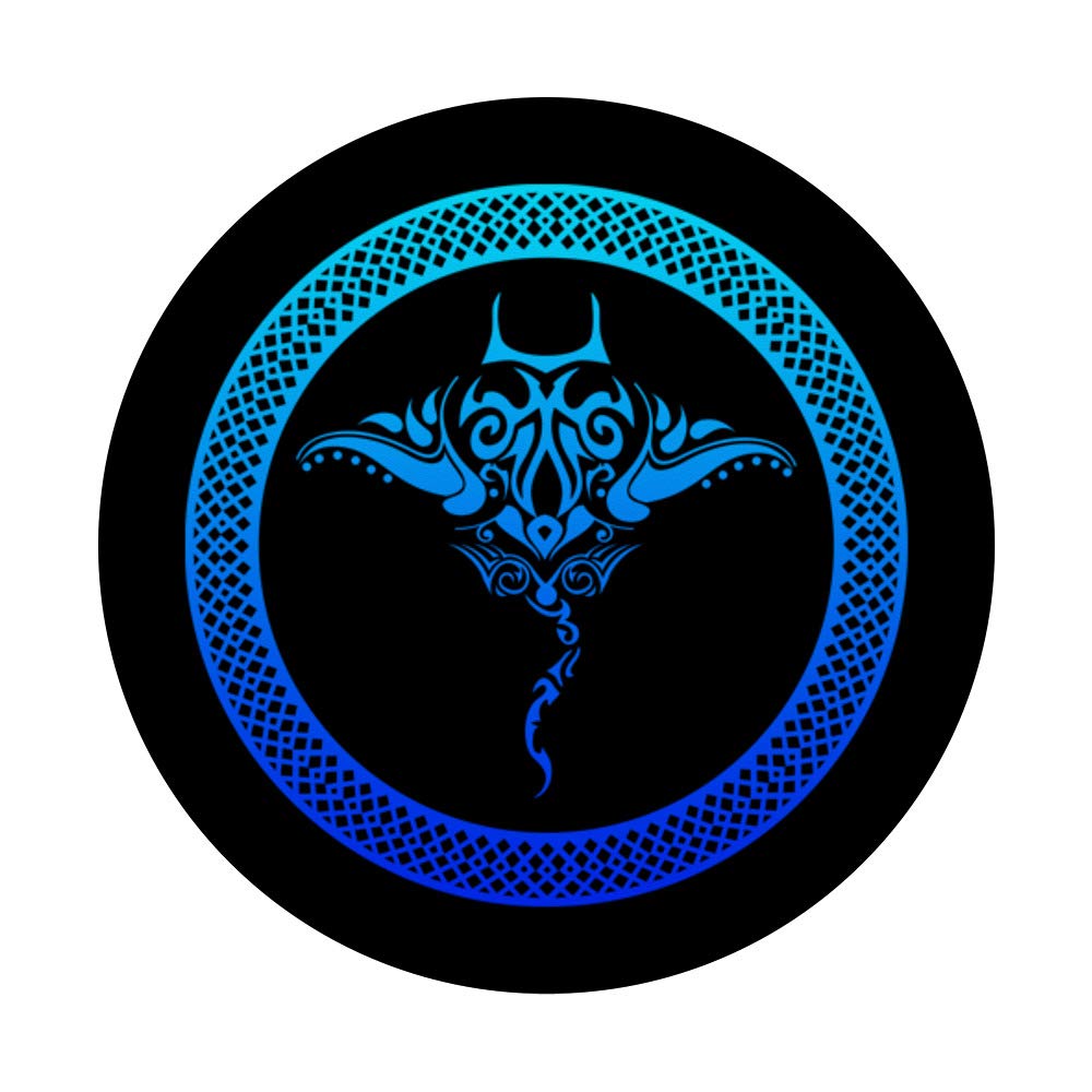 Stingray Polynesian Tribal Design for Stingray Lovers PopSockets Swappable PopGrip
