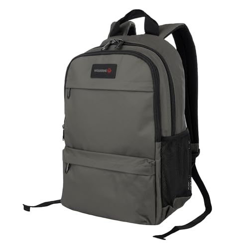 WOLVERINE Lightweight, Water Resistant Rugged Laptop Backpack for Travel or Work, Slimline-Gunmetal, 27L