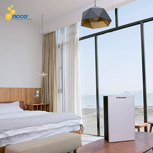 Westinghouse 1702 HEPA Air Purifier with Patented Medical Grade NCCO Technology for Home, Eliminates & Kills Bacteria and Viruses, Filters Dust, Pet Dander, Odor, Allergies, Kitchen, Bedroom